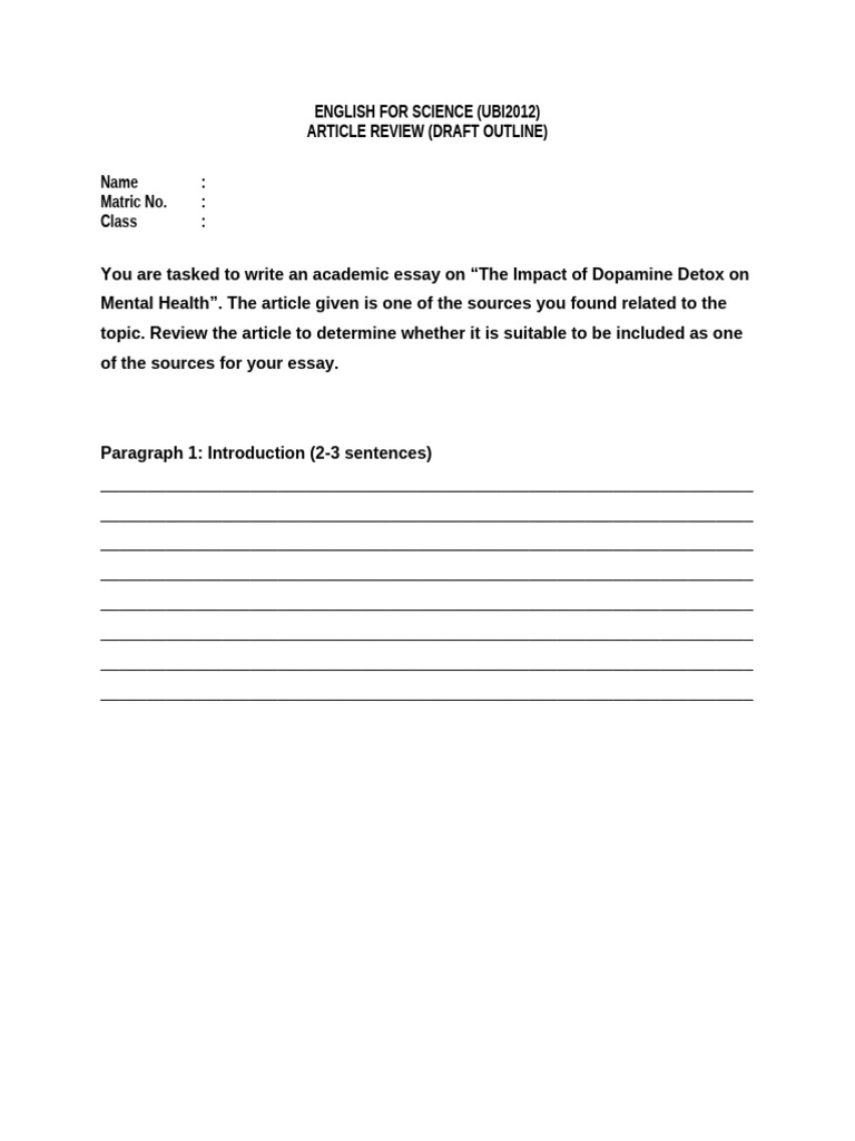 Written Assessment Draft Part 1a | PDF