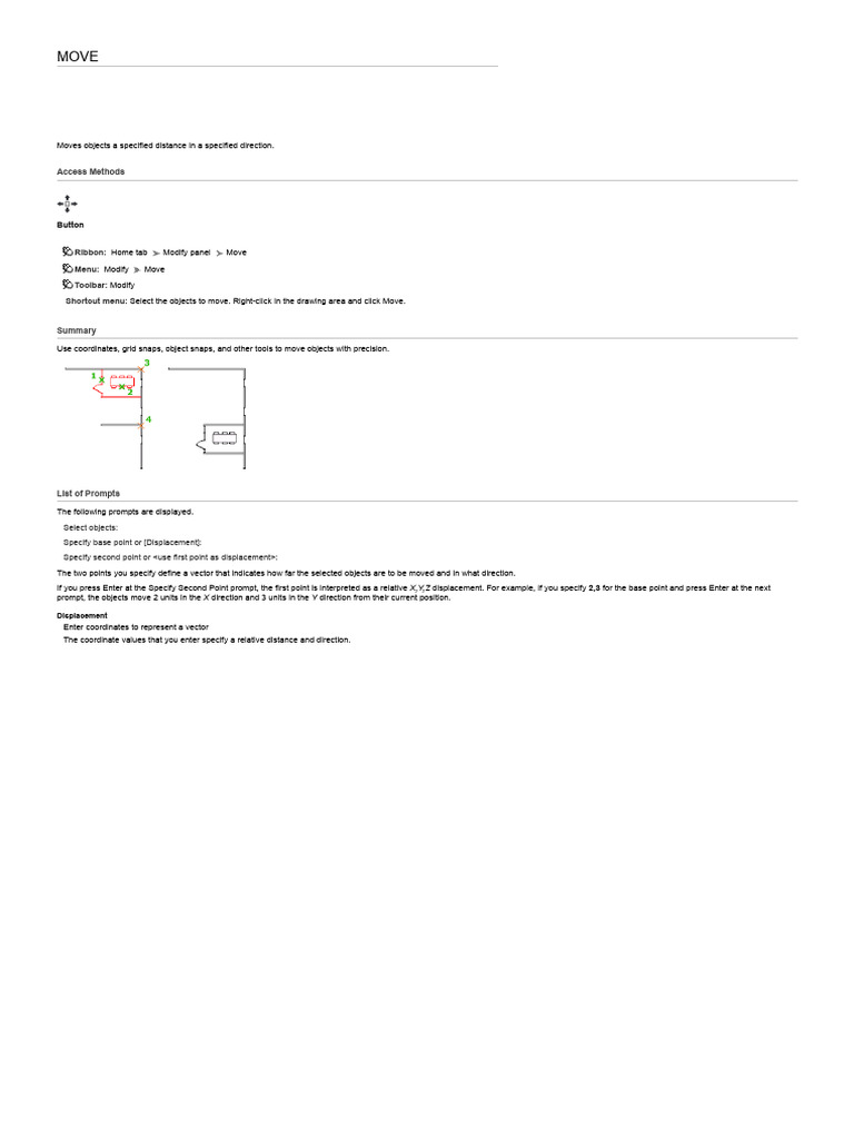 Modify Commands Autocad Pdf Cartesian Coordinate System Angle 7091