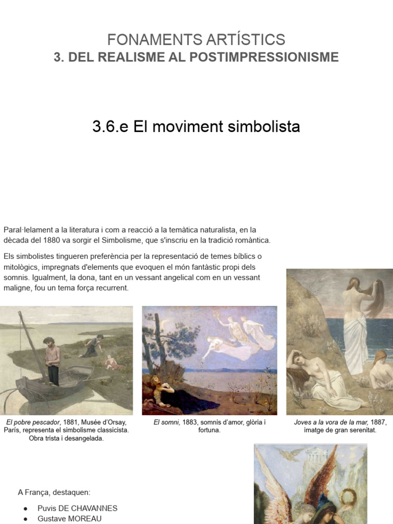 El simbolismo en la pintura de Moreau | PDF