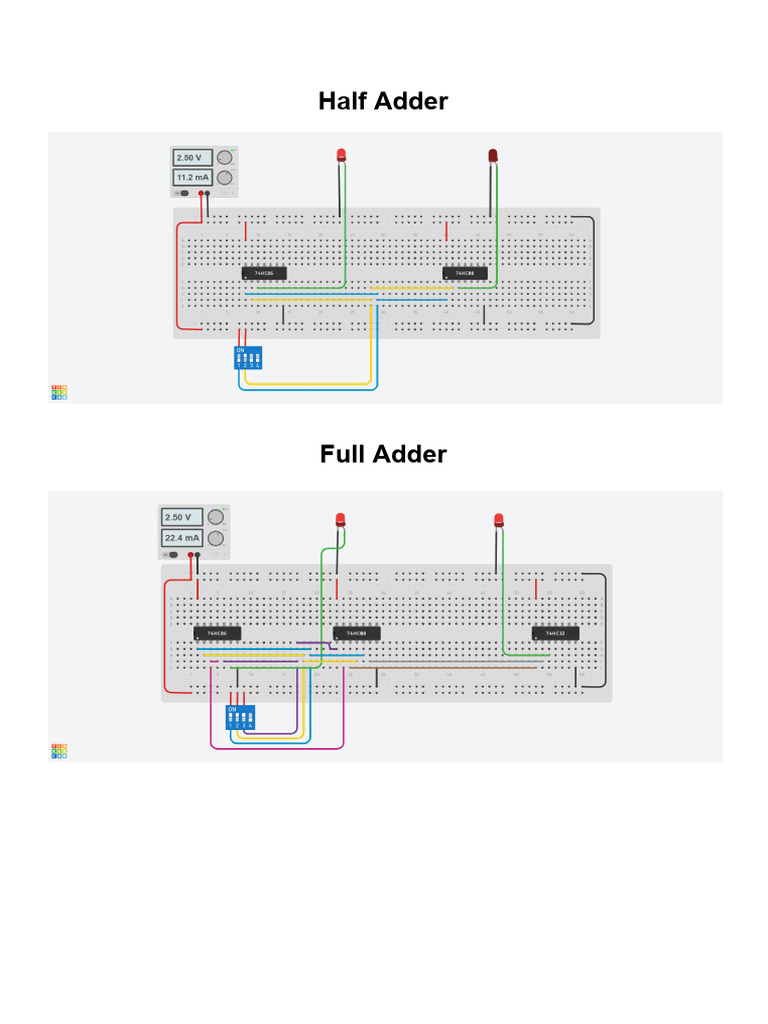 HAlf and Full Adder | PDF
