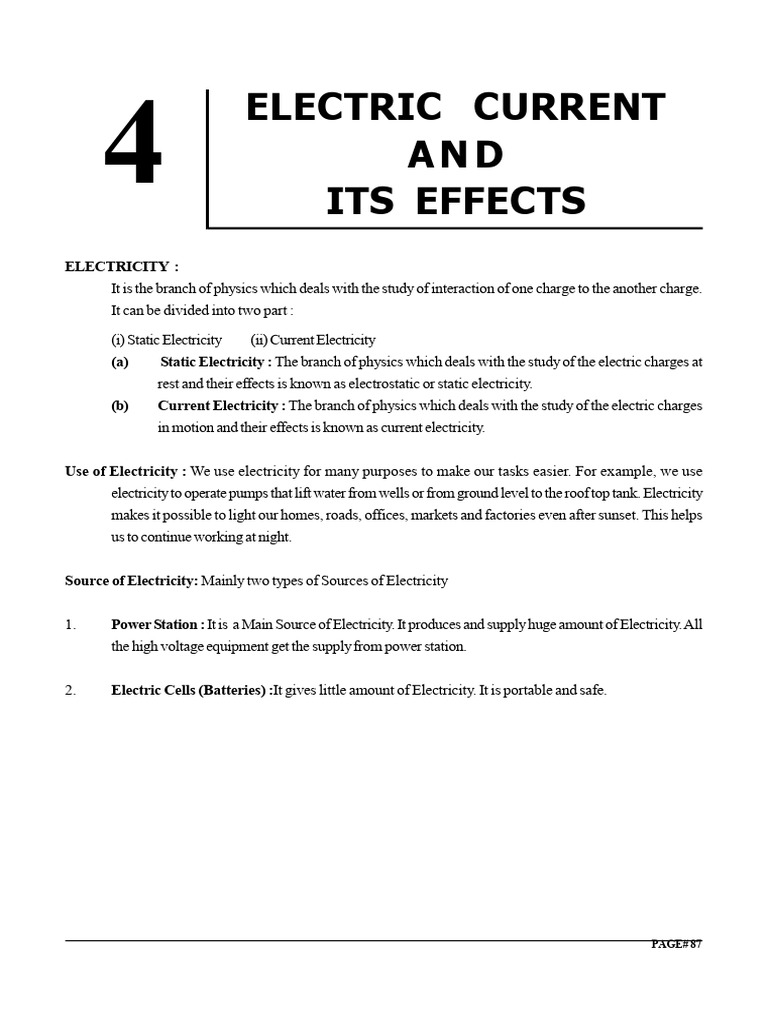 Understanding Electric Current and Charge | PDF | Electric Charge ...