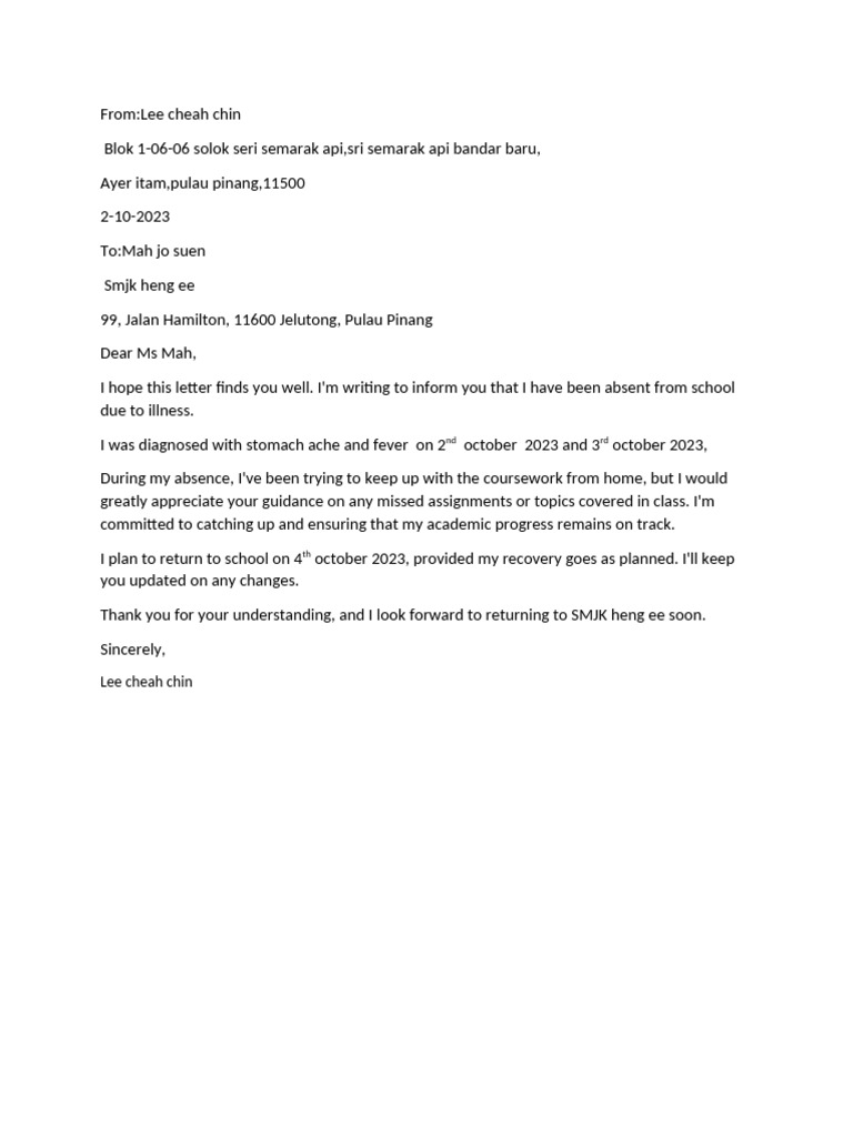 Student Absence Due to Illness | PDF