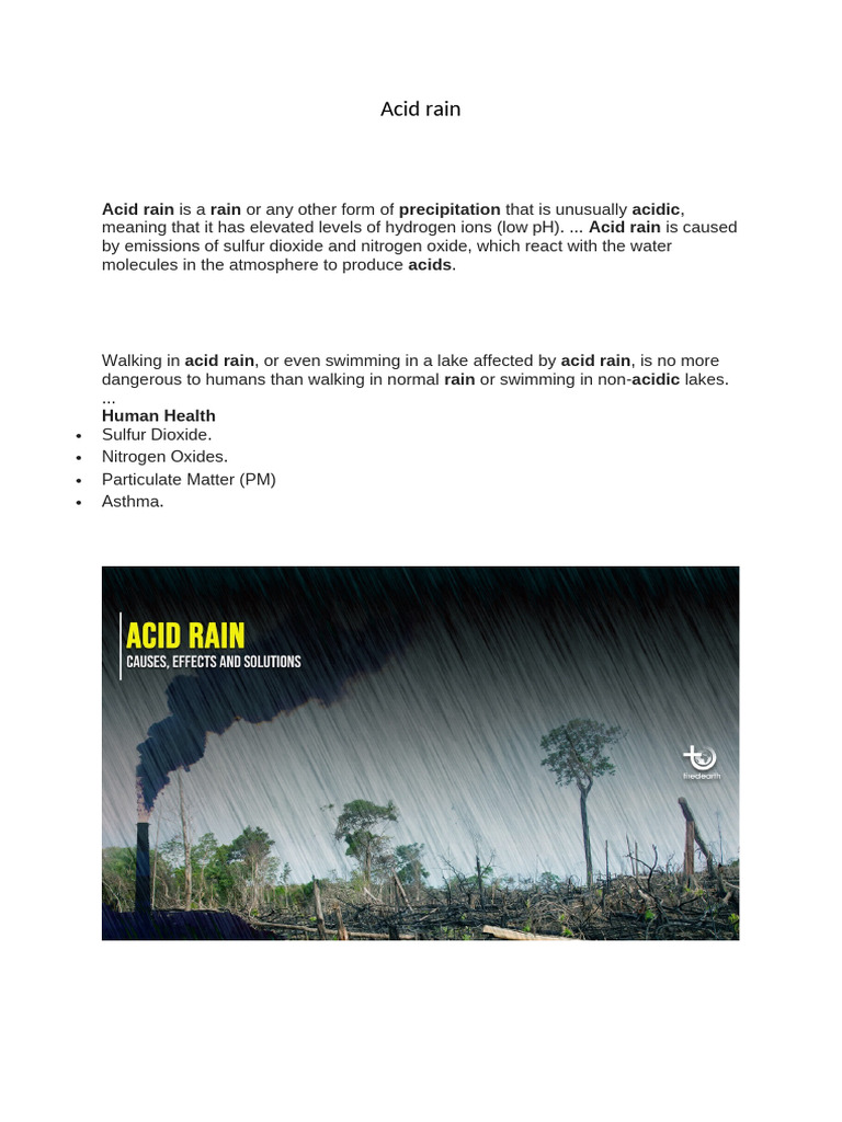 Acid rain | PDF