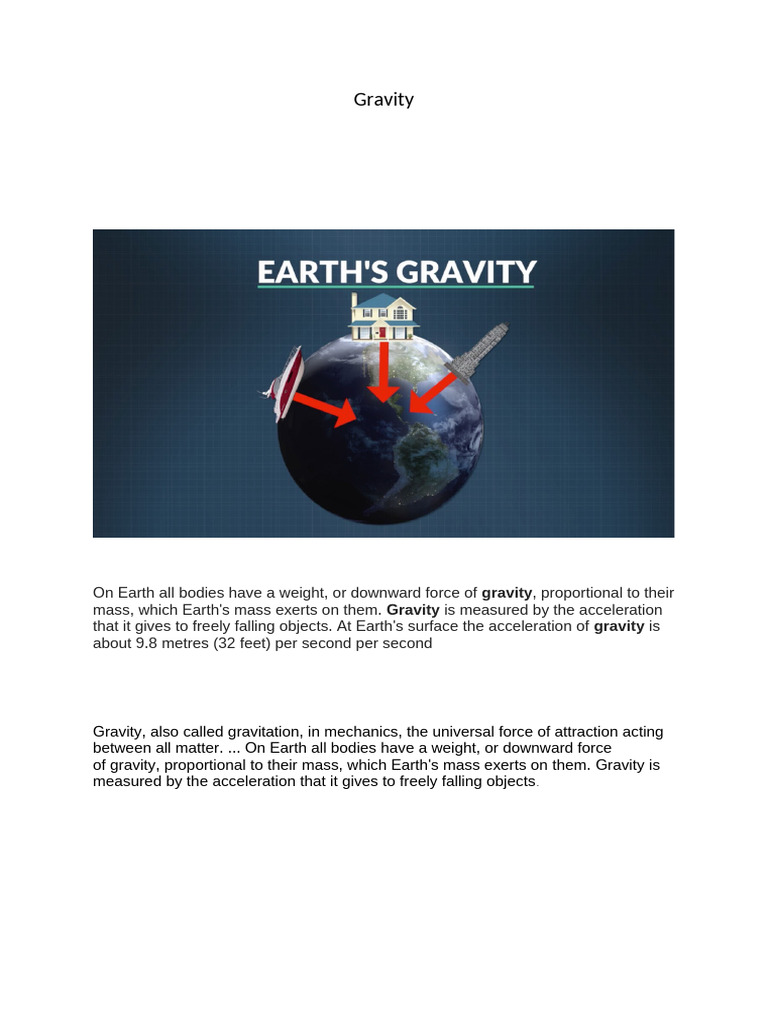 Gravity | PDF