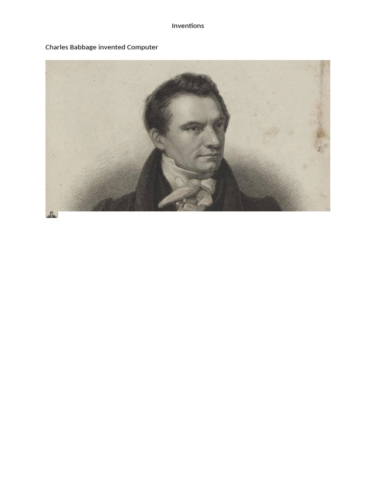 Charles Babbage Invented Computer | PDF