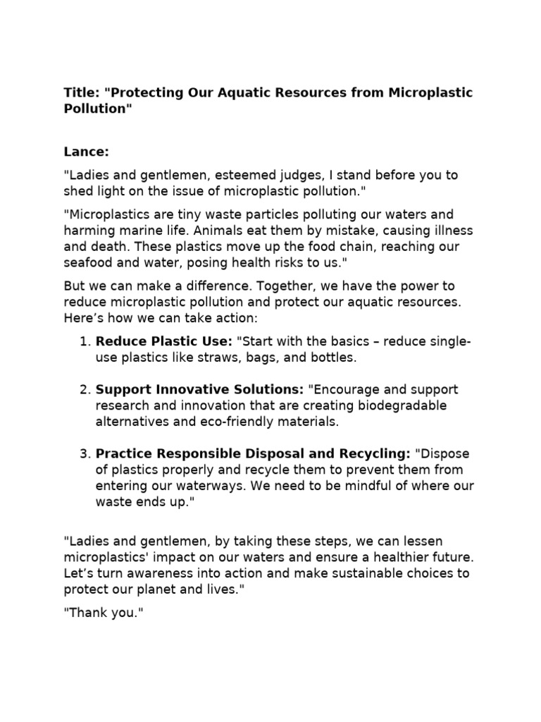 Advocacy Microplastics | PDF | Plastic | Materials