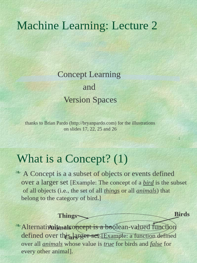 ML_Lecture_2_Version_Spaces | PDF | Function (Mathematics) | Hypothesis ML_Lecture_2_Version_Spaces | PDF | Function (Mathematics) | Hypothesis