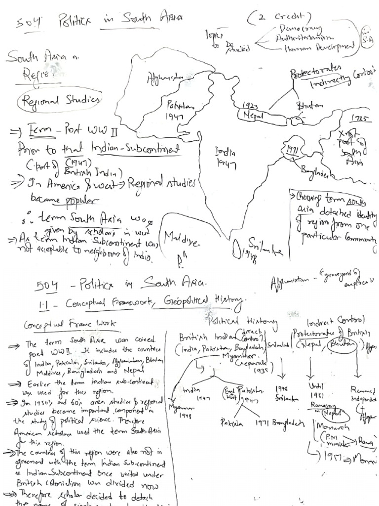 Classnotes, 504, South Asia, (1.1, 1.2, 1.3) | PDF