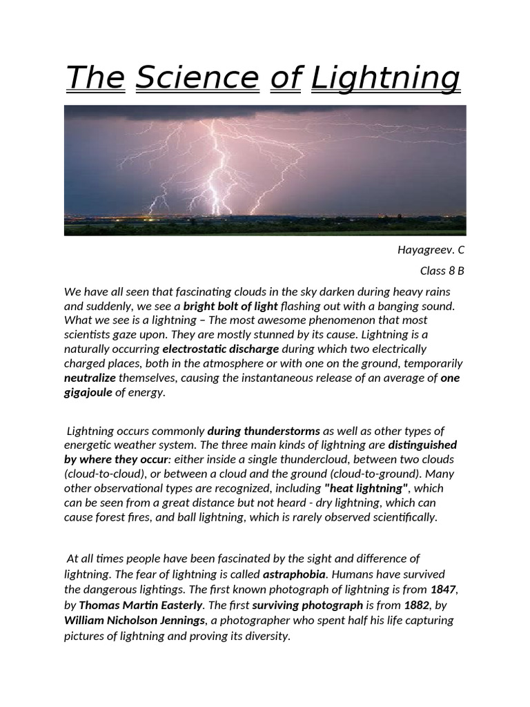 ARTICLE LIGHTNING | PDF | Lightning | Meteorology