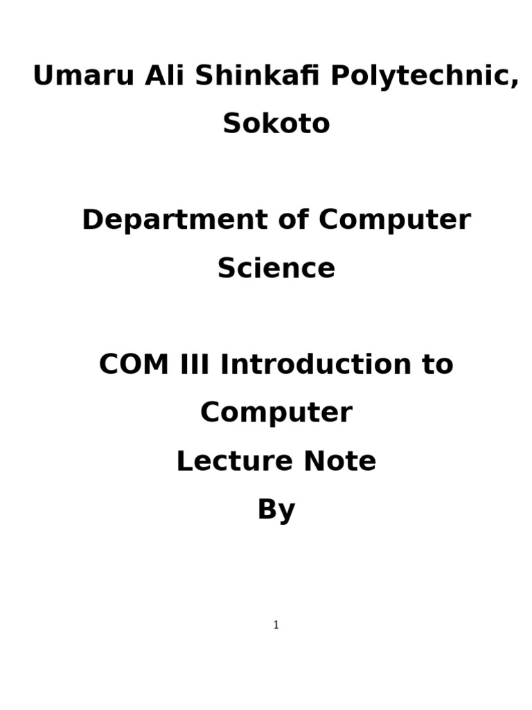Introduction To Computer Systems | PDF | Computer Hardware | Computer Science