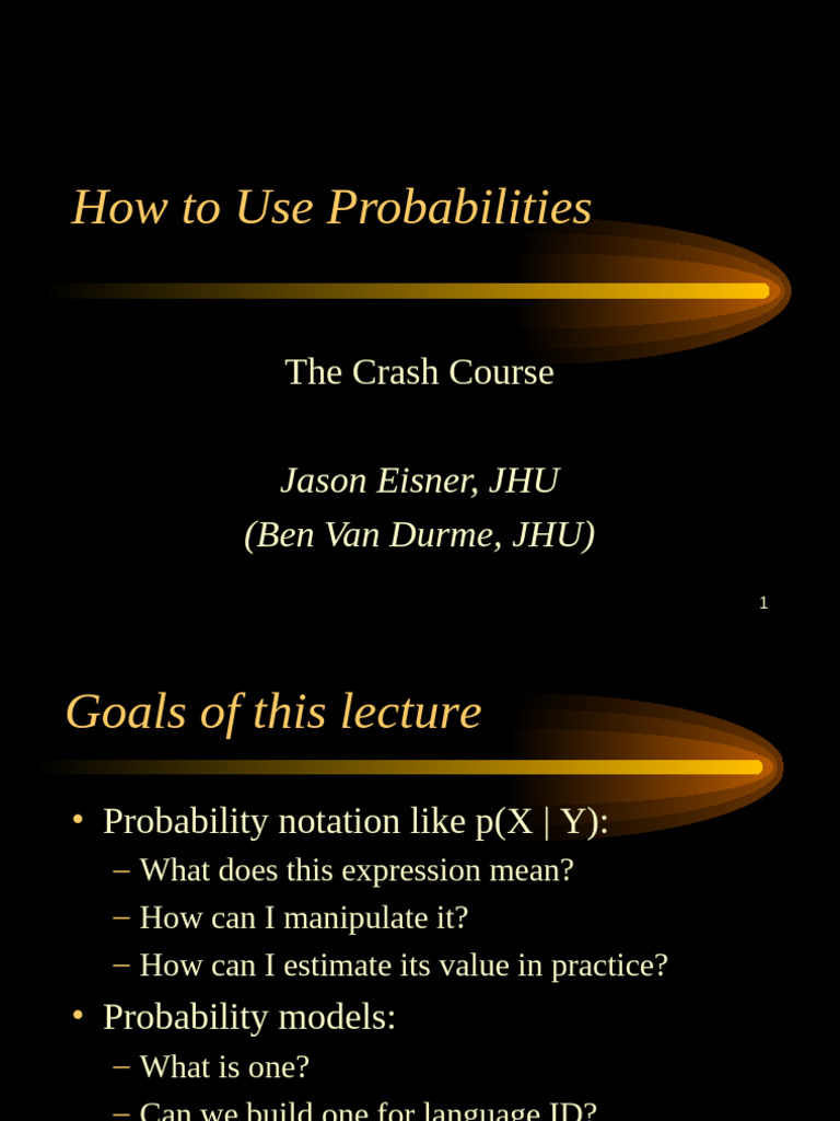 vandurme2011 how to use prob | PDF | Applied Mathematics | Mathematics