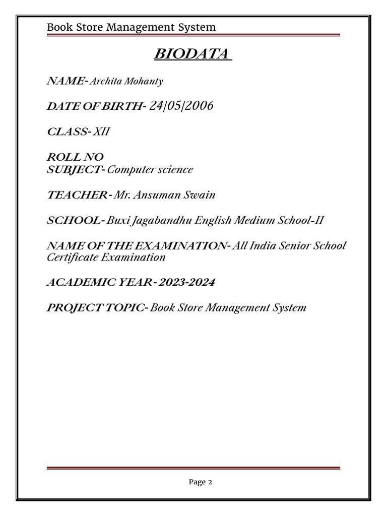 Book Store Management System 2 | PDF