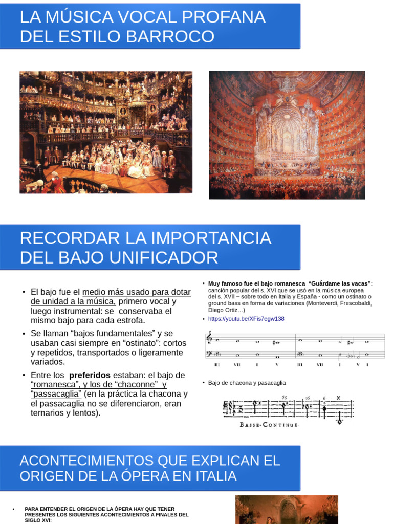Música Vocal Profana. Barroco | PDF | Ópera | Musica barroca