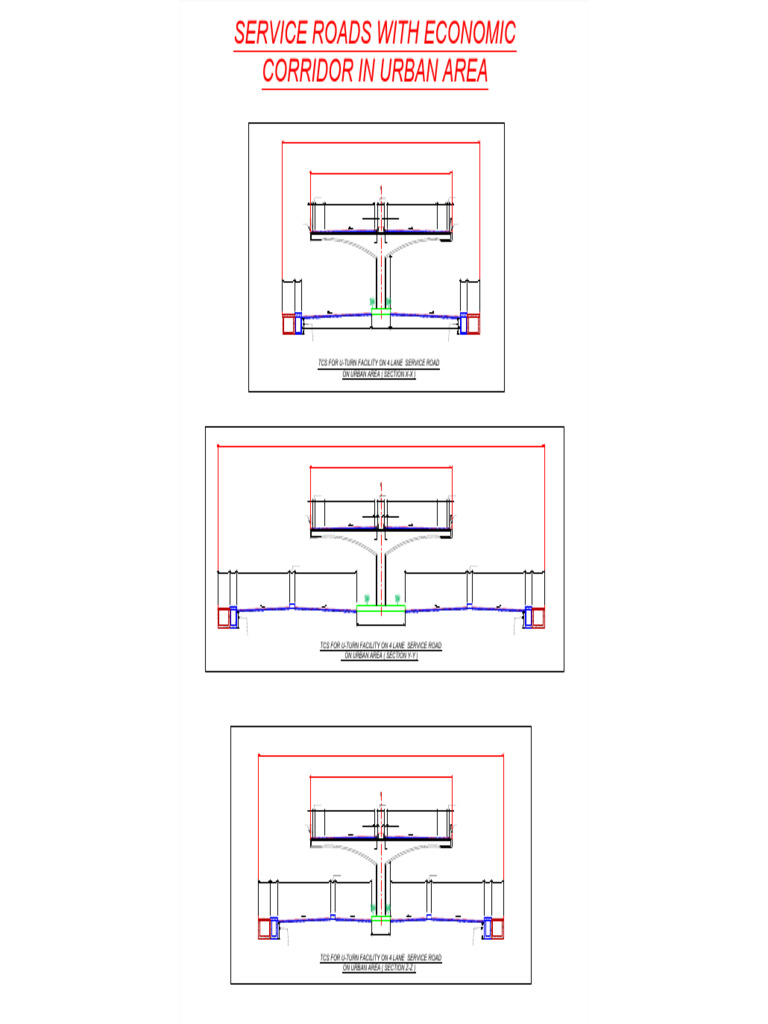 Urban Service Road Design Plan | PDF | Road | Streets And Roads