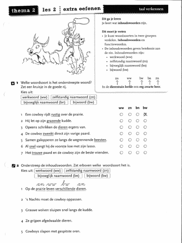 Oefenbladen Taal Gr. 8 Thema 2 | PDF