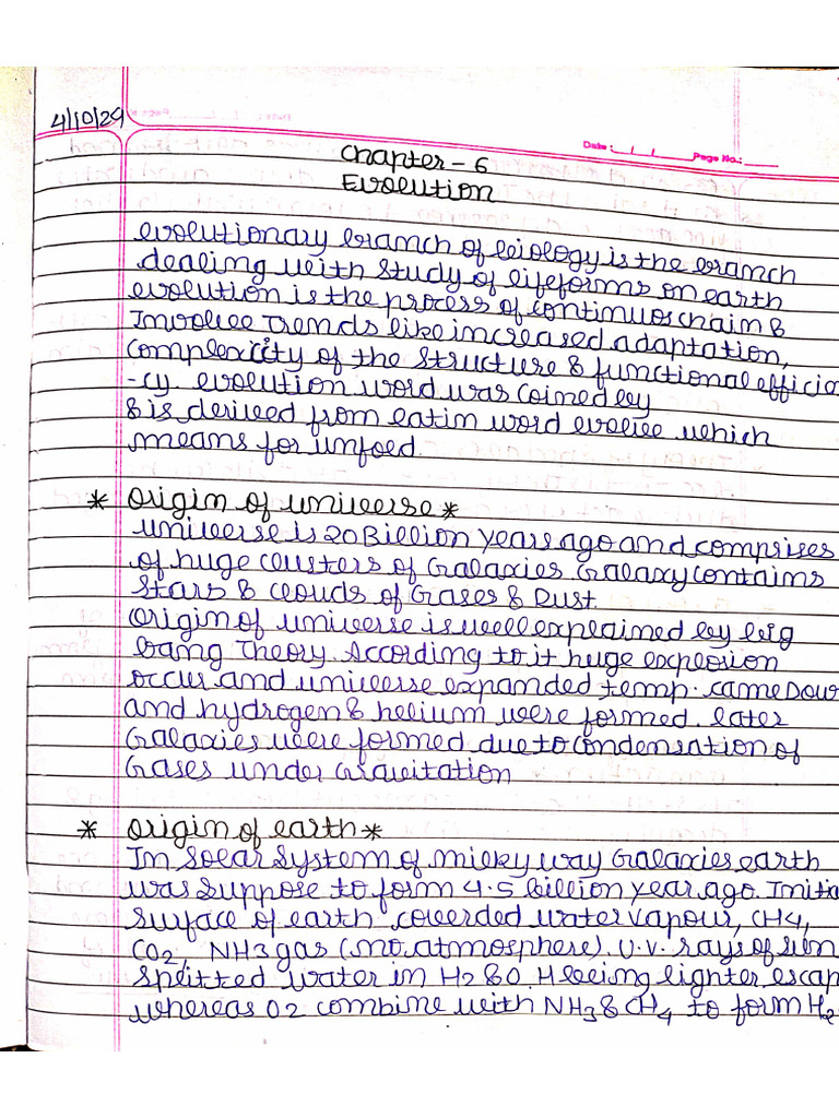 Evolution Class 12 PDF | PDF