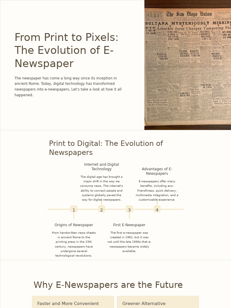 The Evolution of ENewspaper | PDF | Newspapers | News