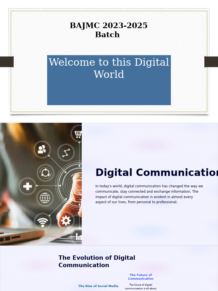 Evolution Of Digital Communication Pdf Communication Social Media