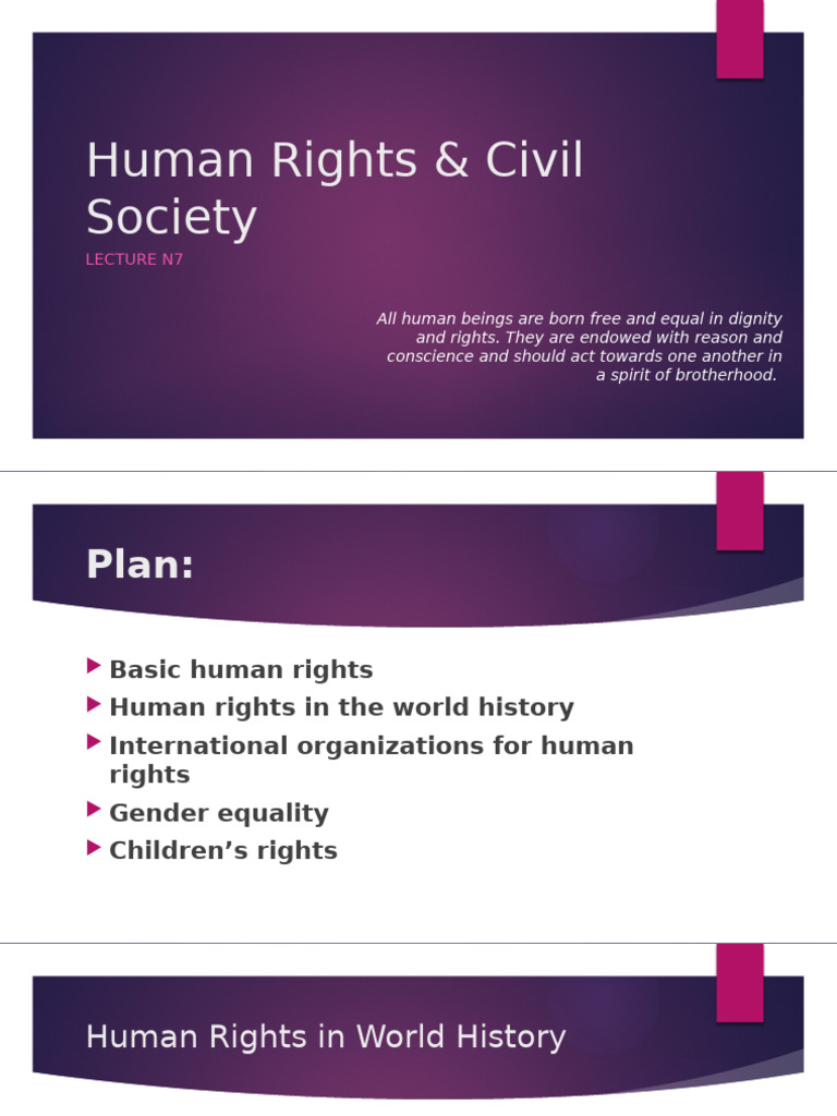 Lecture 7_Human RIghts & Civil Society | PDF | Human Rights ...