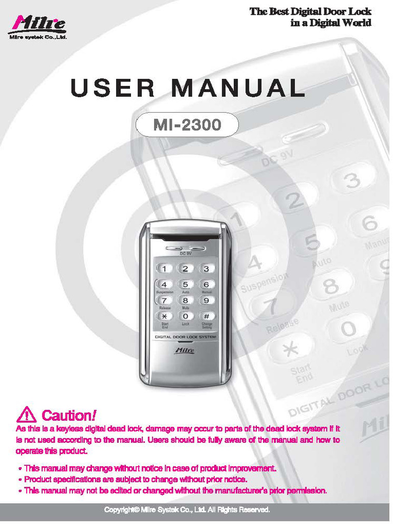 Manual - MI-2300 - ENG 2 | PDF