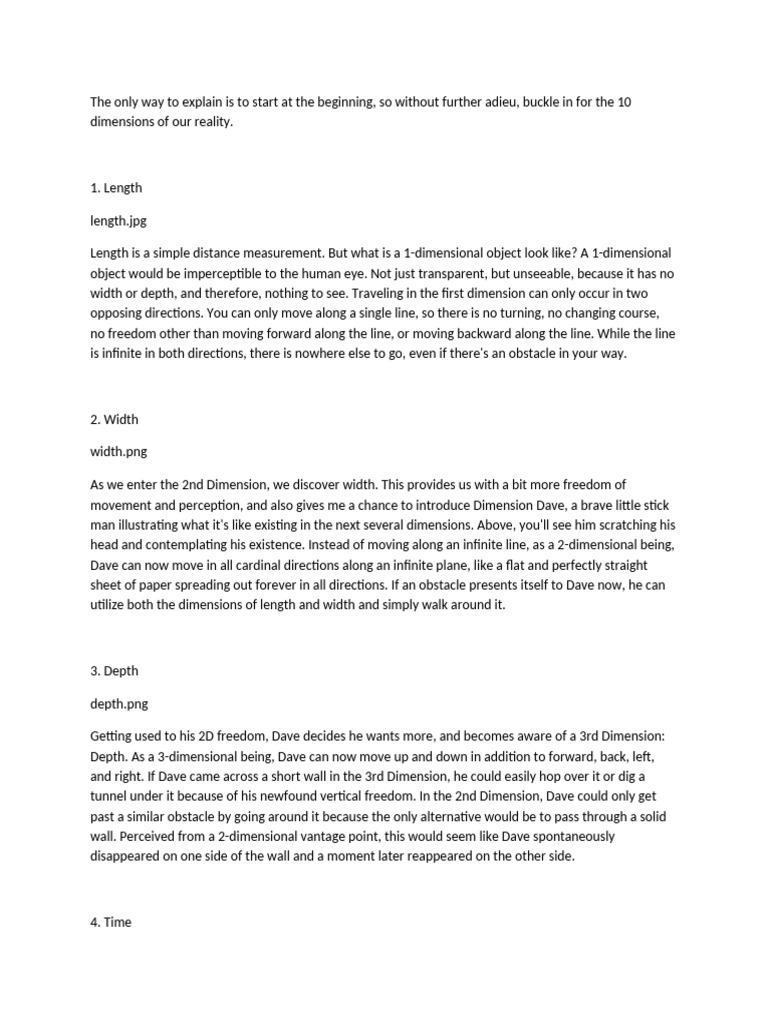 10 Dimensions | PDF | Universe | Length