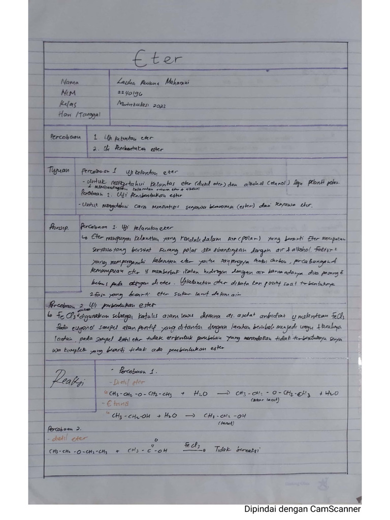 Laisha Awiana Maharani - Akselerasi2022 - Laporan Awal Eter | PDF