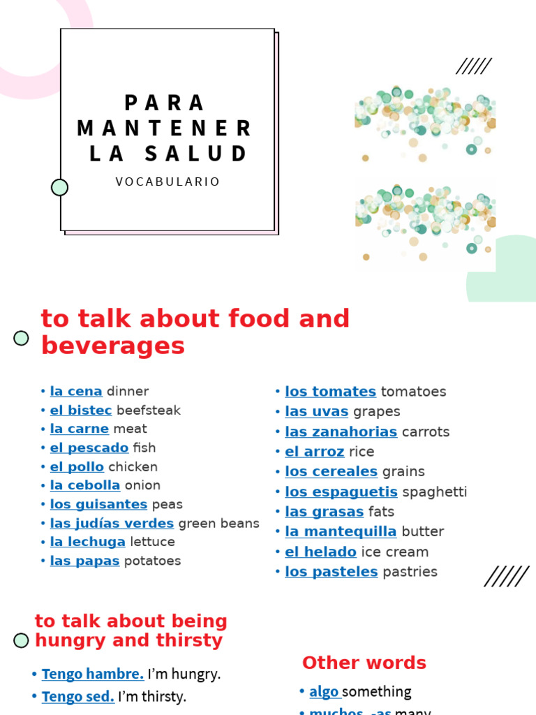 Capitulo 3b Vocab | PDF