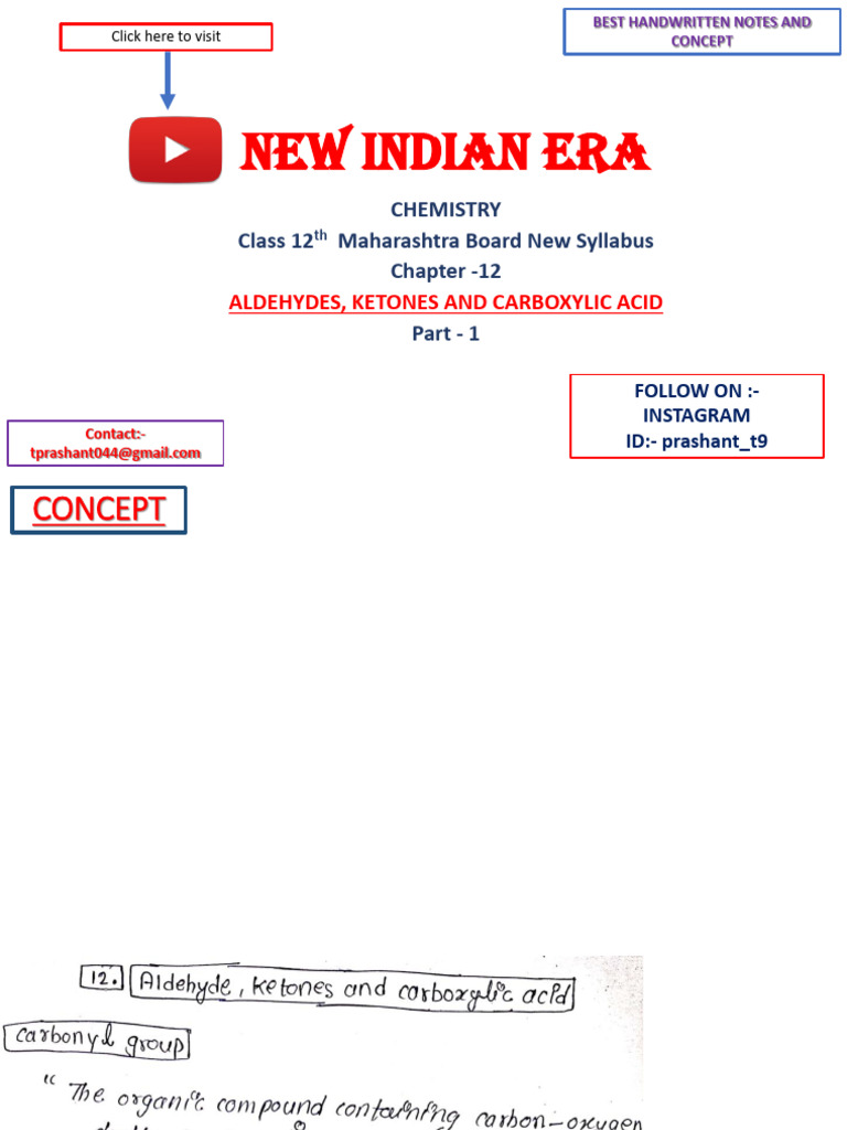 12th Chem Ch12 Aldehyde | PDF | Aldehyde | Ketone