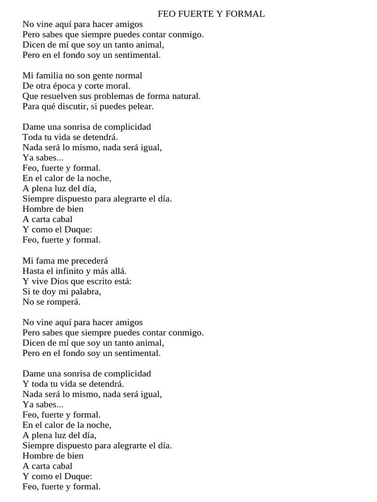 Feo Fuerte y Formal | PDF