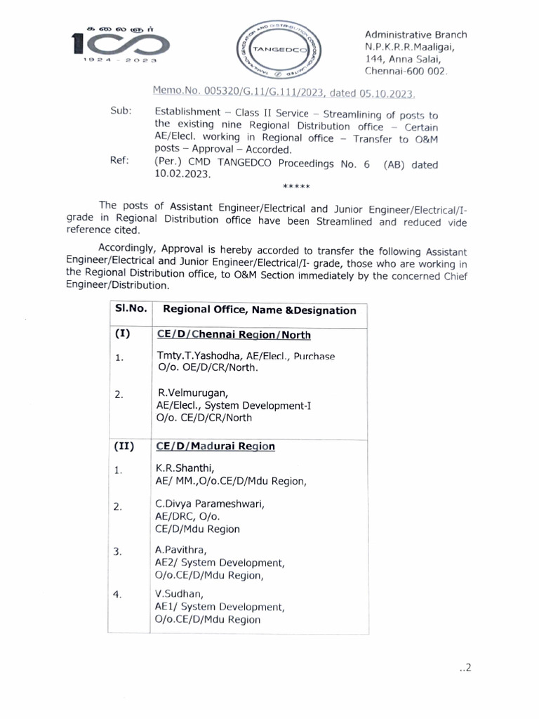 Streamlining Post of 9 Regional | PDF