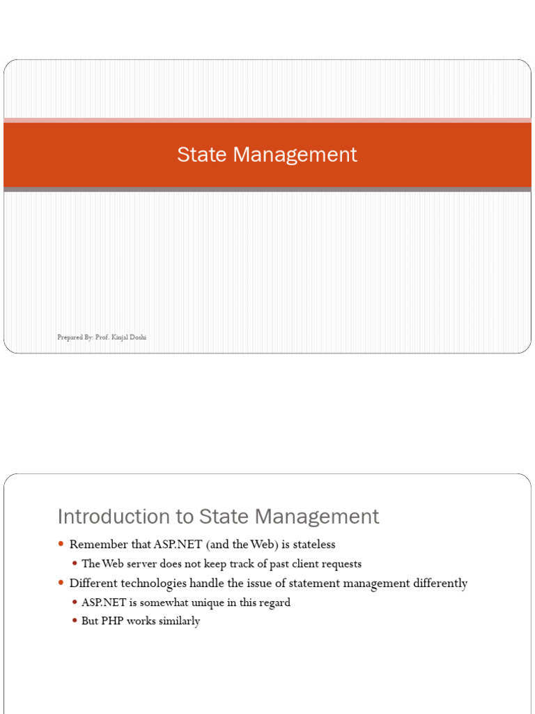 2_State Management | PDF | Http Cookie | Cache (Computing)