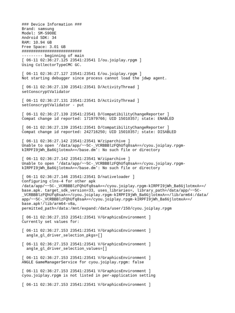 Log-2024_06_11_02_36 | PDF | Computer Architecture | Operating System Families