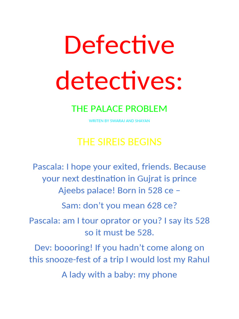 The Palace Problem Mystery | PDF