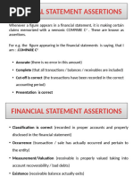 Audit Assertions Guide for ACCA Students | PDF | Equity (Finance) | Financial Statement