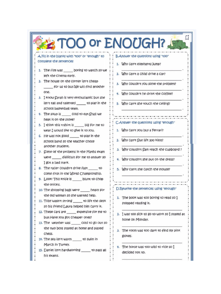 u7 - Too - Enough | PDF