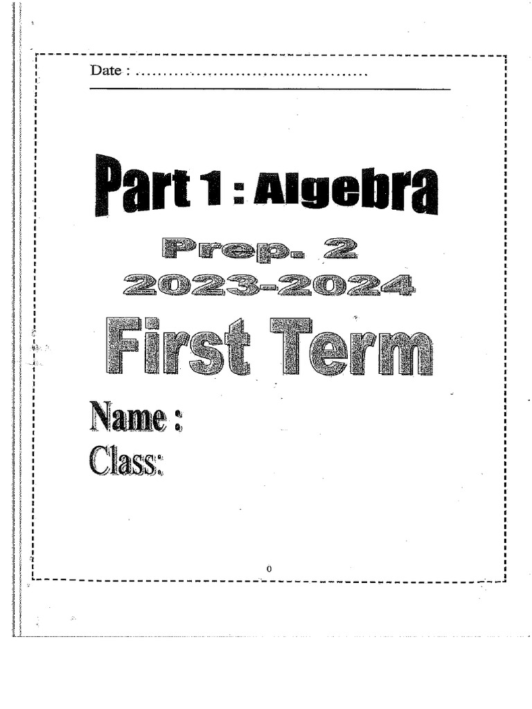 Algebra Prep 2 | PDF