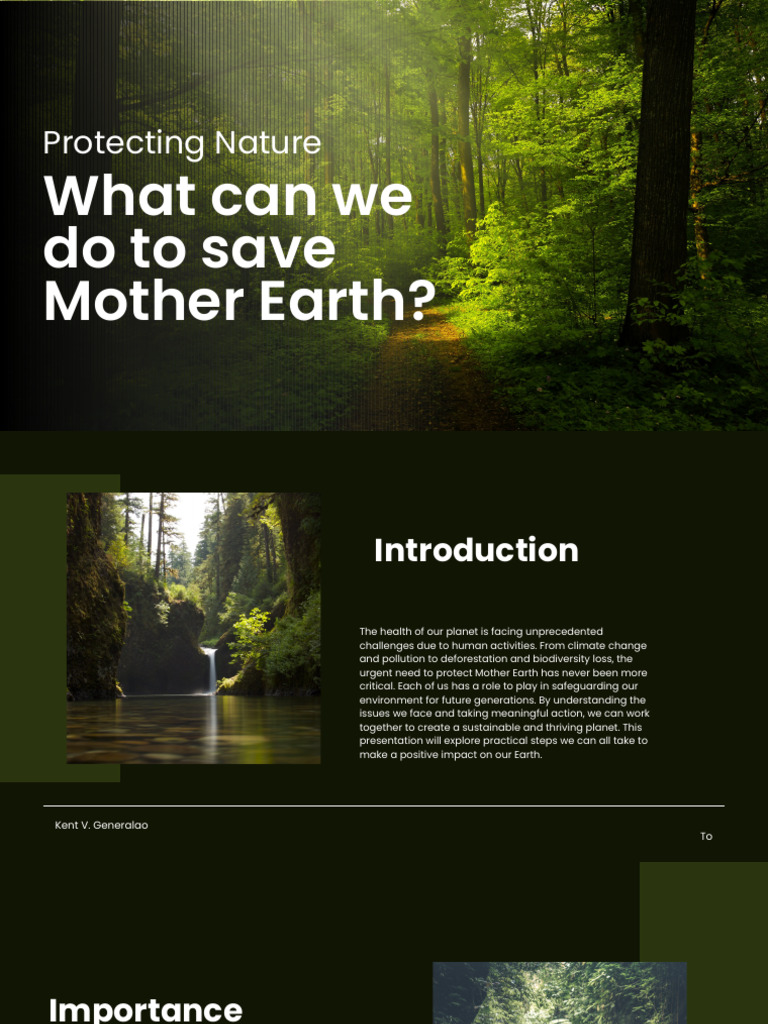 Urgent Steps to Protect Nature | PDF | Sustainability | Environmental ...