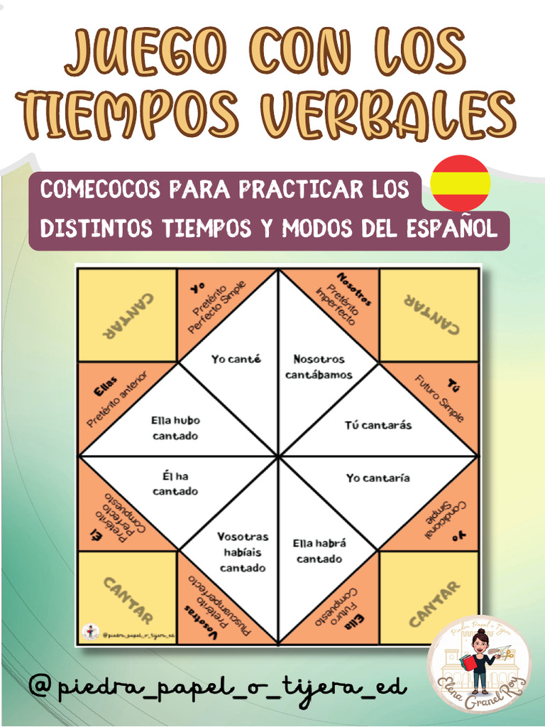 Juego de Comecocos: Tiempos Verbales | PDF