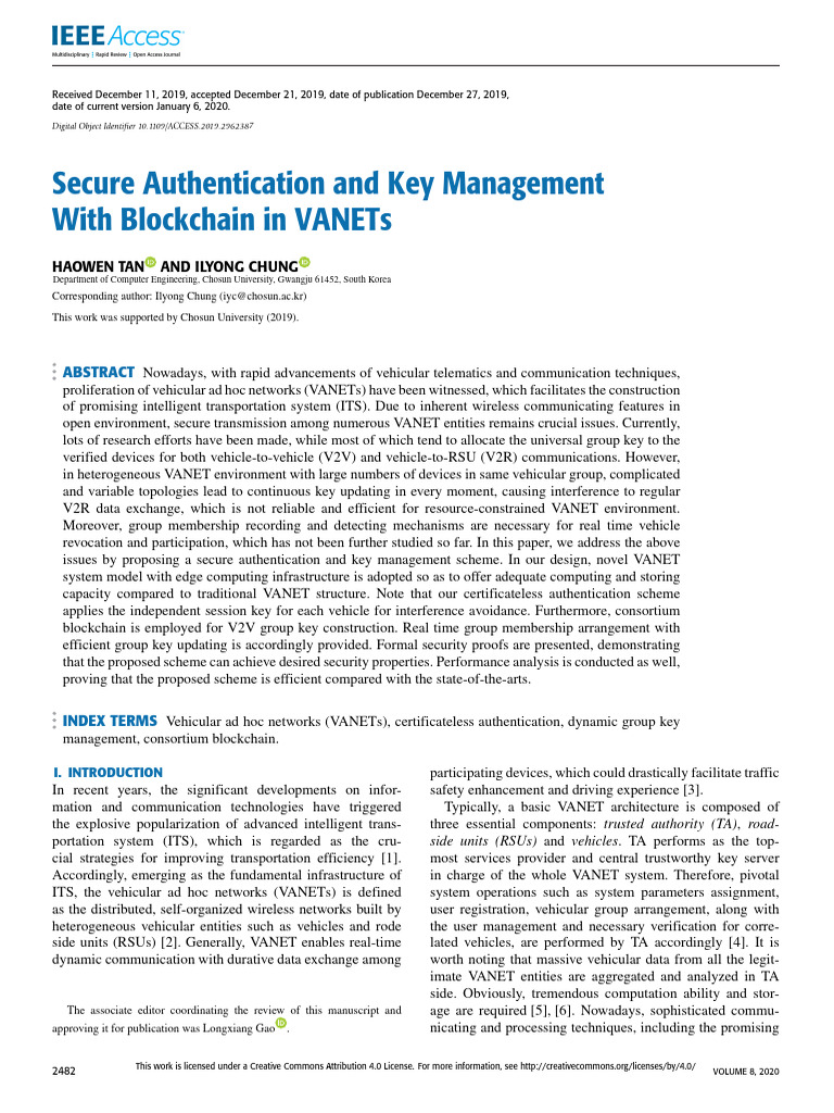Secure_Authentication_and_Key_Management_With_Blockchain_in_VANETs (1) | PDF | Wireless Ad Hoc ...
