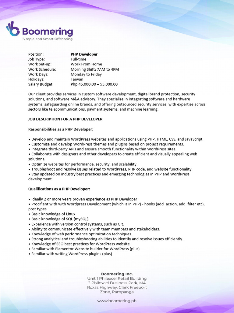 Inxsoft Php Developer | PDF | Word Press | Php