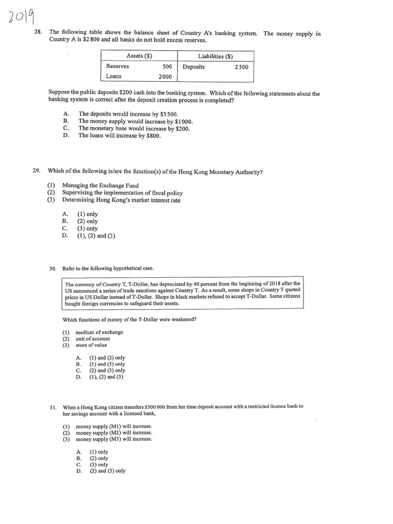 Money N Banking Test 3 | PDF | Banks | Economic Growth