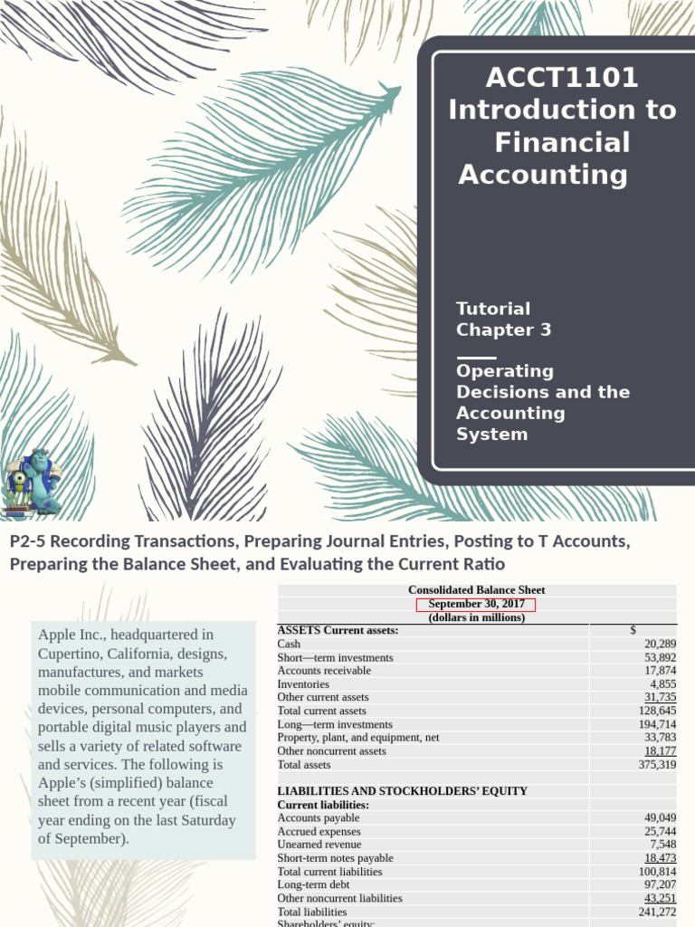 ACCT1101 Tutorial Ch.3 Cliff | PDF | Debits And Credits | Equity (Finance)