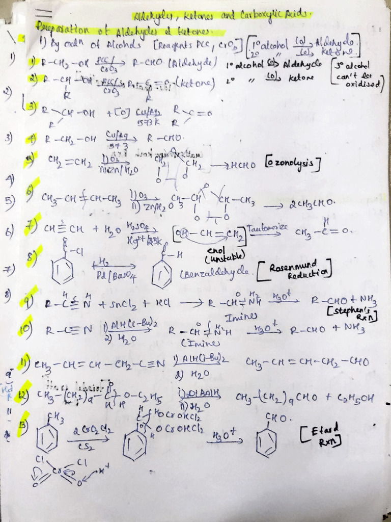 Aldehydes and Ketones Practice Sheet | PDF | Organic Chemistry | Chemistry