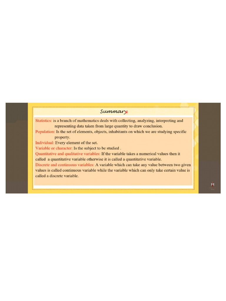 Summary Statistics | PDF