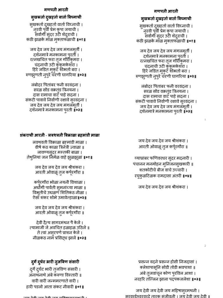 Ganpati Aarti | PDF
