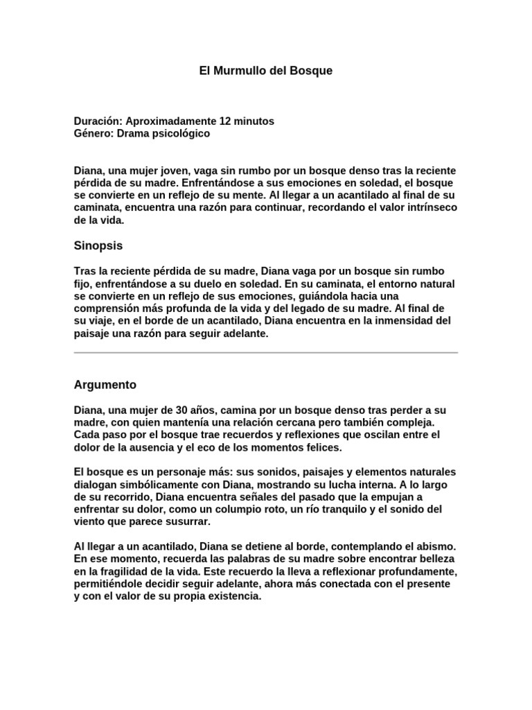 El Murmullo Del Bosque | PDF