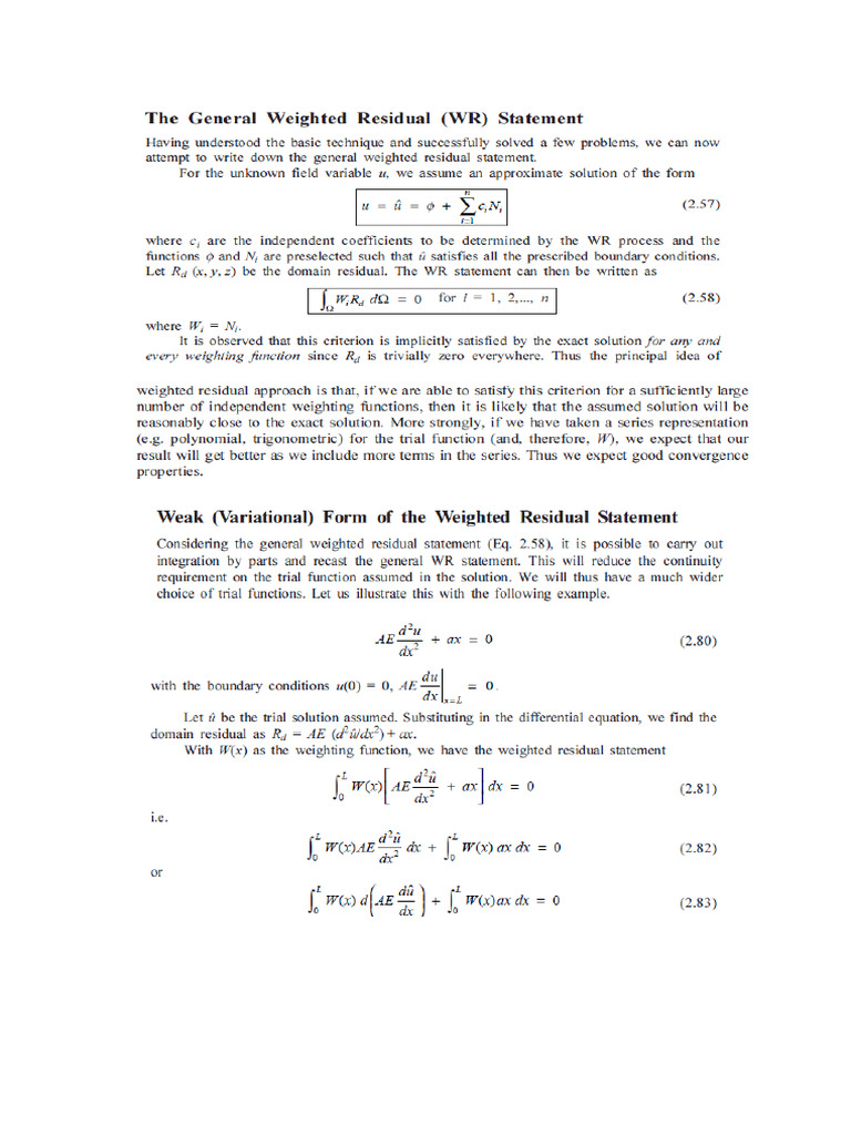 FEM UNIT-II NOTES | PDF | Finite Element Method | Differential Equations