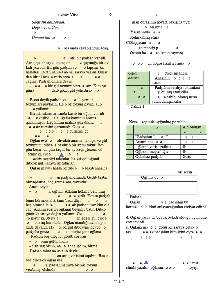 Azərbaycan Dili (9-Cu Sinif) .KSQ-3 | PDF