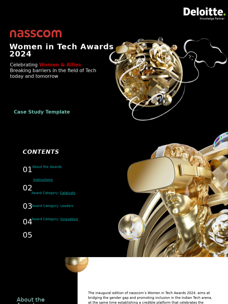 Nasscom Women in Tech Awards 2024 Casestudy Template | PDF | Mentorship | Leadership