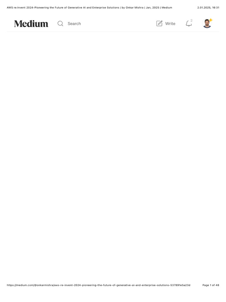 AWS Re:invent 2024-Pioneering The Future of Generative AI and Enterprise Solutions - by Onkar ...